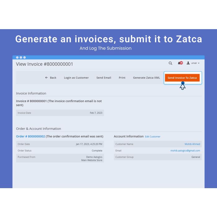 Saudi Arabia ZATCA Phase 2 E Invoicing Compliant Extension for Magento2
