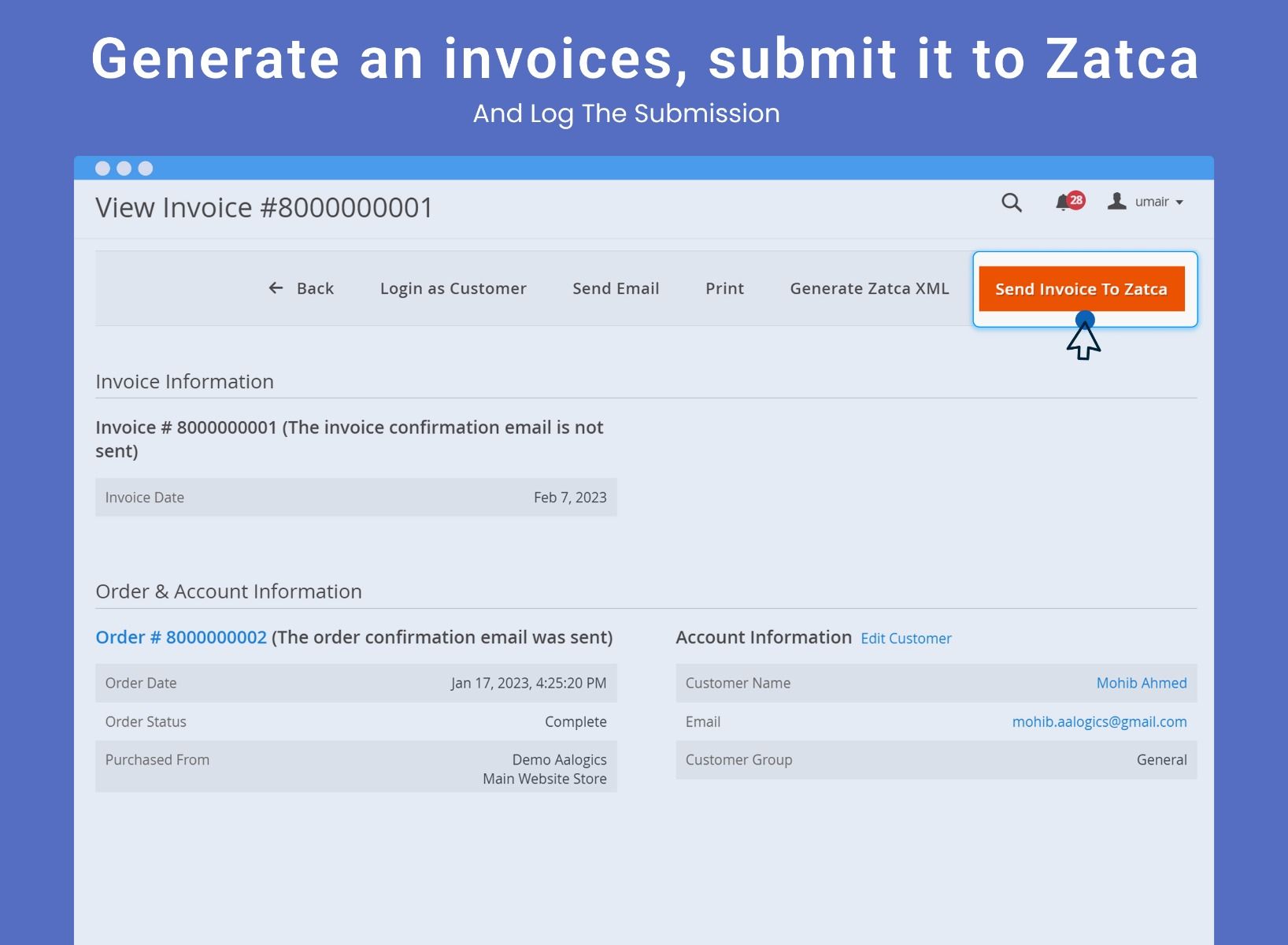 Saudi Arabia ZATCA Phase 2 E Invoicing Compliant Extension for Magento2